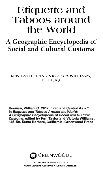 (PDF) Iran and Central Asia in Etiquette and Taboos around the World A ...
