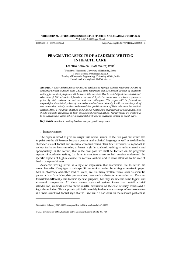 (PDF) The Journal of Teaching English for Specific and Academic Purposes