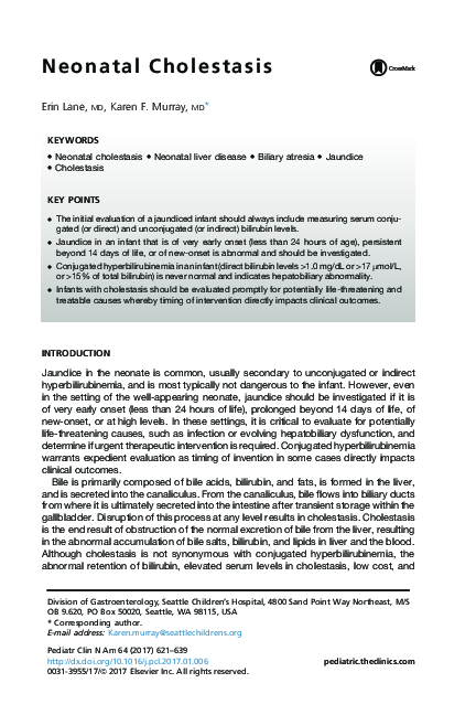 (PDF) Neonatal Cholestasis