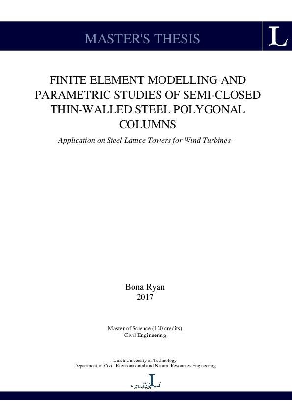 (PDF) Finite Element Modelling and Parametric Studies of Semi-Closed ...