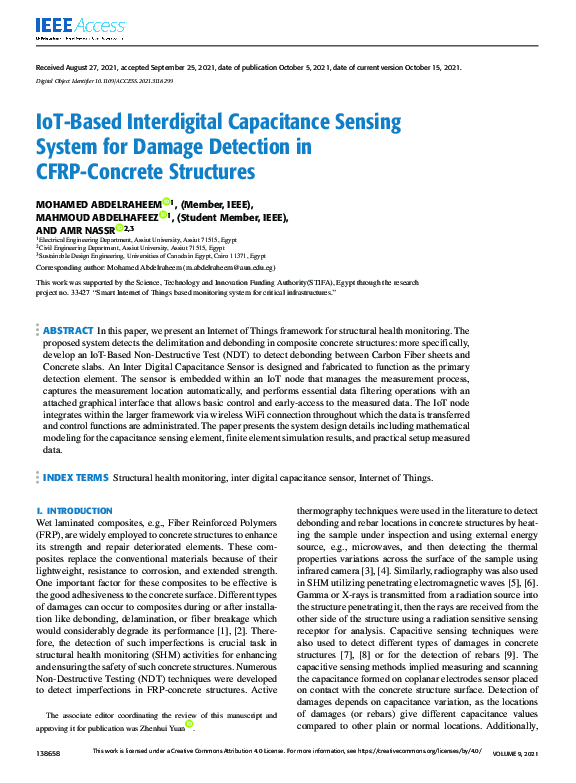 (PDF) IoT-Based Interdigital Capacitance Sensing System for Damage ...