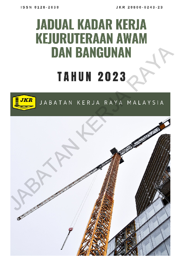 (PDF) JADUAL KADAR HARGA JKR 2023
