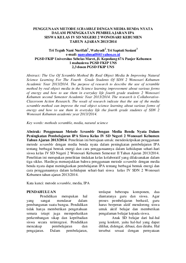 (PDF) Penggunaan Metode Scramble Dengan Media Benda Nyata Dalam ...