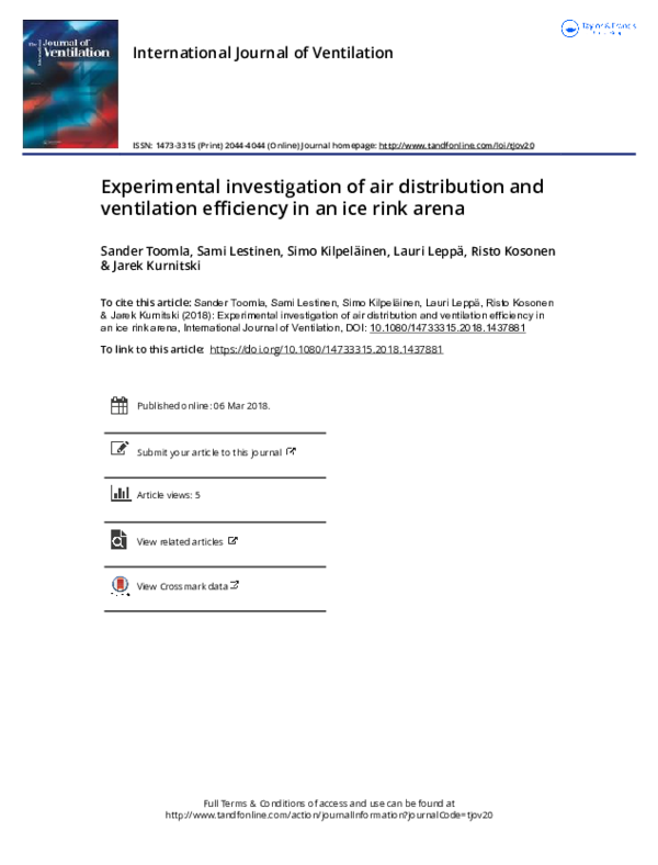 (PDF) Experimental Investigation of Air Distribution in the Occupied ...