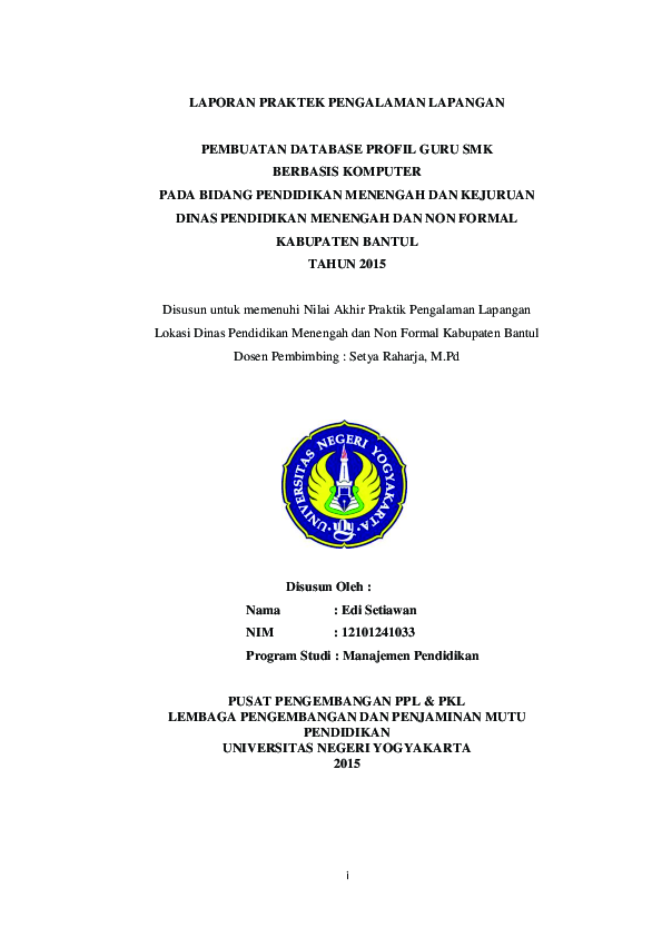 (PDF) Pembuatan Database Profil Guru SMK Berbasis Komputer Pada Bidang ...