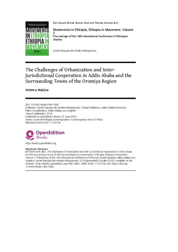 (PDF) The Challenges of Urbanization and Inter-Jurisdictional ...