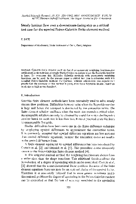 (PDF) Steady laminar flow over a downstream-facing step as a critical ...