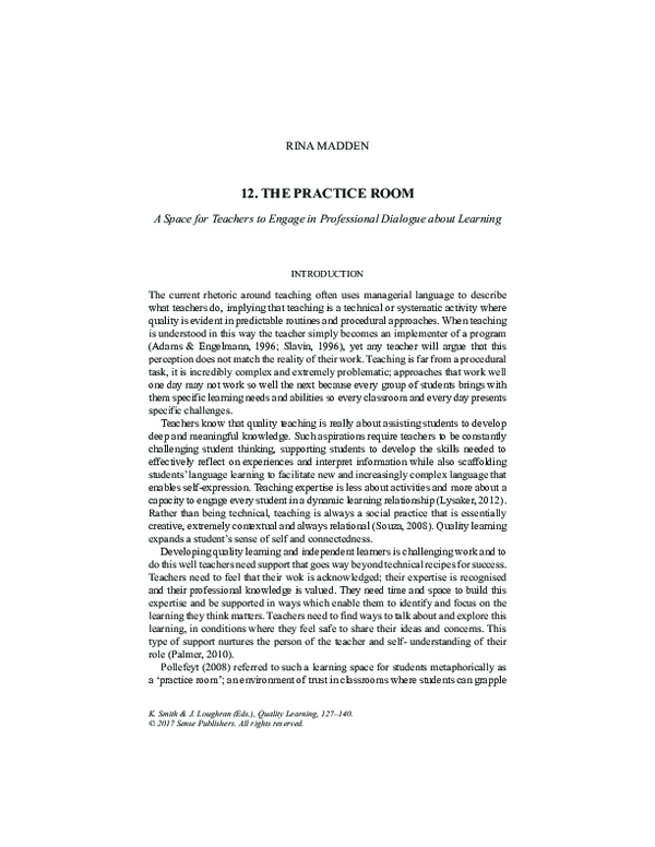 (PDF) The Practice Room