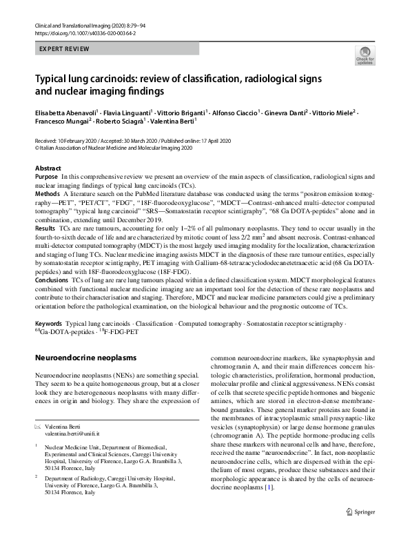 (PDF) Typical lung carcinoids: review of classification, radiological ...