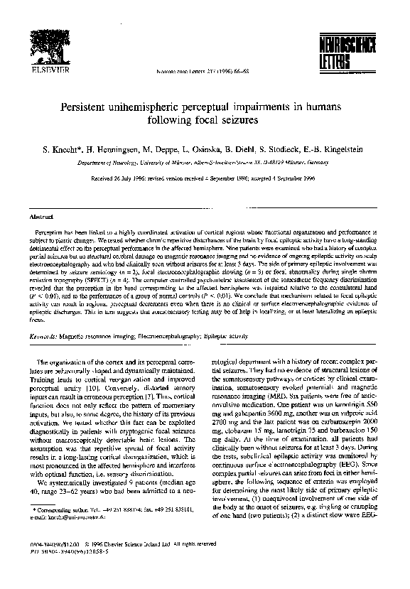 (PDF) Persistent unihemispheric perceptual impairments in humans ...