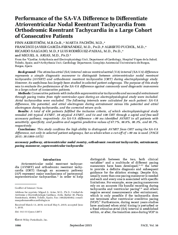 (PDF) Performance of the SA-VA Difference to Differentiate ...