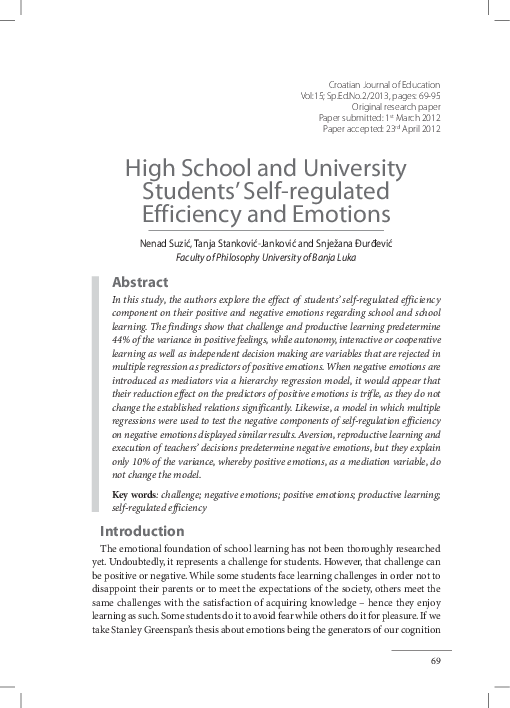 (PDF) High School Pupils and University Students’ Self-regulated ...