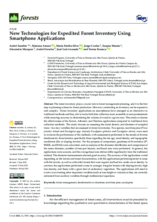 (PDF) New Technologies for Expedited Forest Inventory Using Smartphone ...