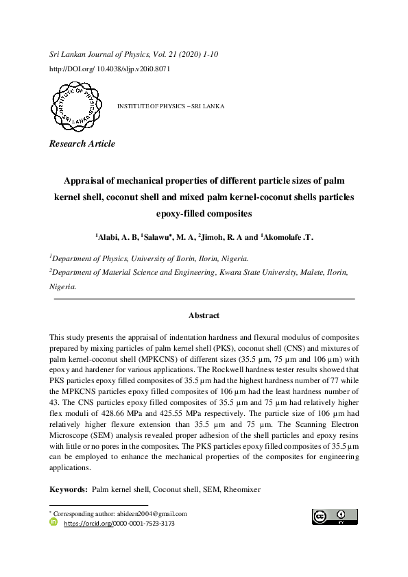 (PDF) Appraisal of mechanical properties of different particle sizes of ...