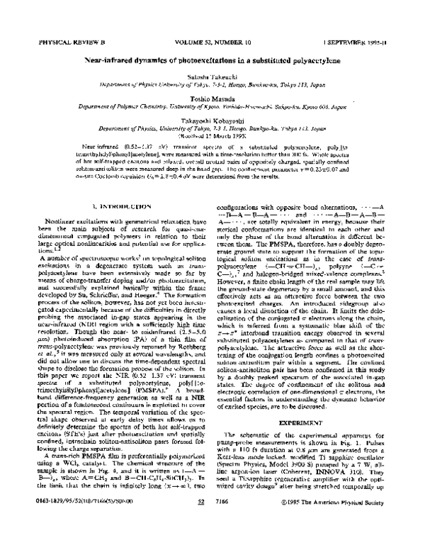 (PDF) Near-infrared dynamics of photoexcitations in a substituted ...