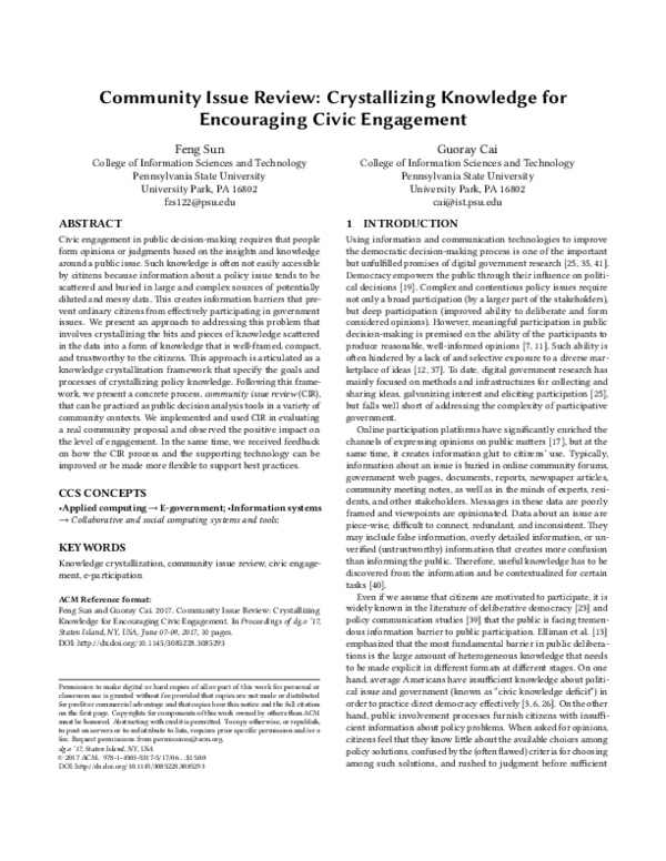 (PDF) Community Issue Review