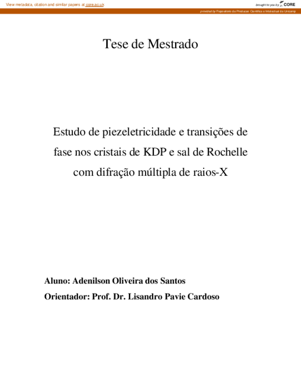(PDF) Estudo de piezeletricidade e transições de fase nos cristais de ...