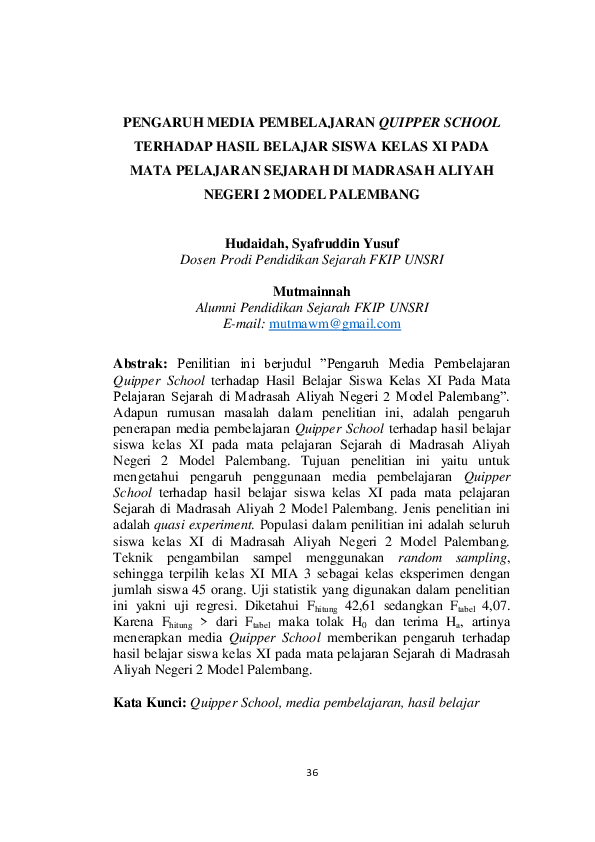 (PDF) Pengaruh Media Pembelajaran Quipper School Terhadap Hasil Belajar Siswa Kelas XI Pada Mata ...