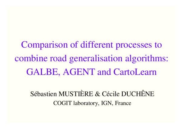 Pdf Comparison Of Different Approaches To Combine Road Generalisation Algorithms Galbe Agent