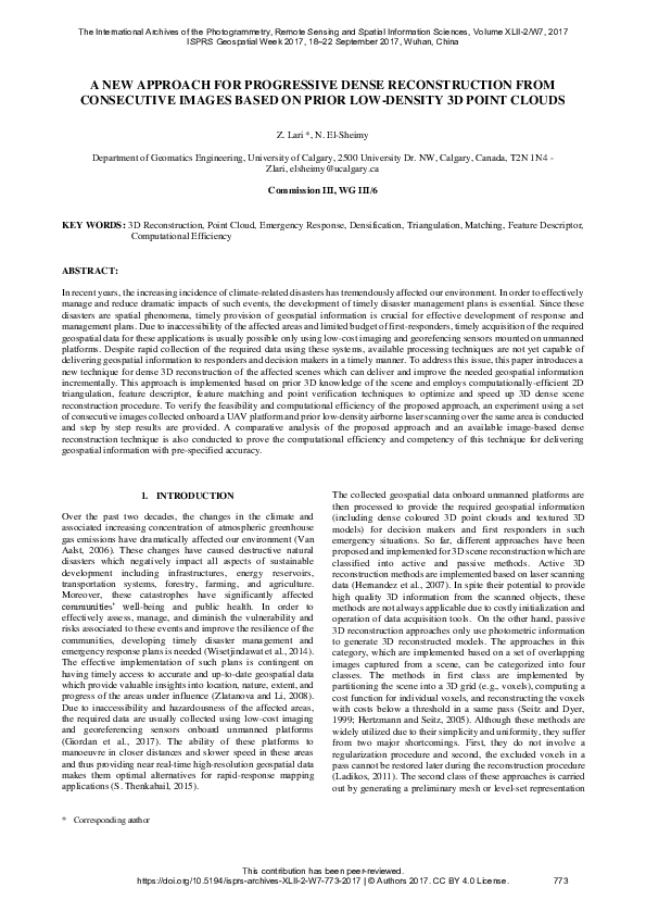 (PDF) A New Approach for Progressive Dense Reconstruction from ...