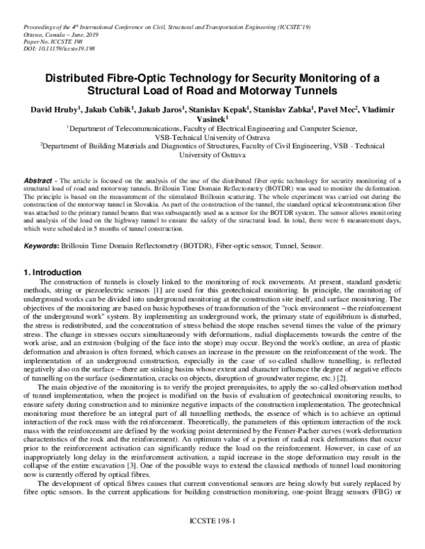 (PDF) Distributed fibre-optic technology for security monitoring of a ...