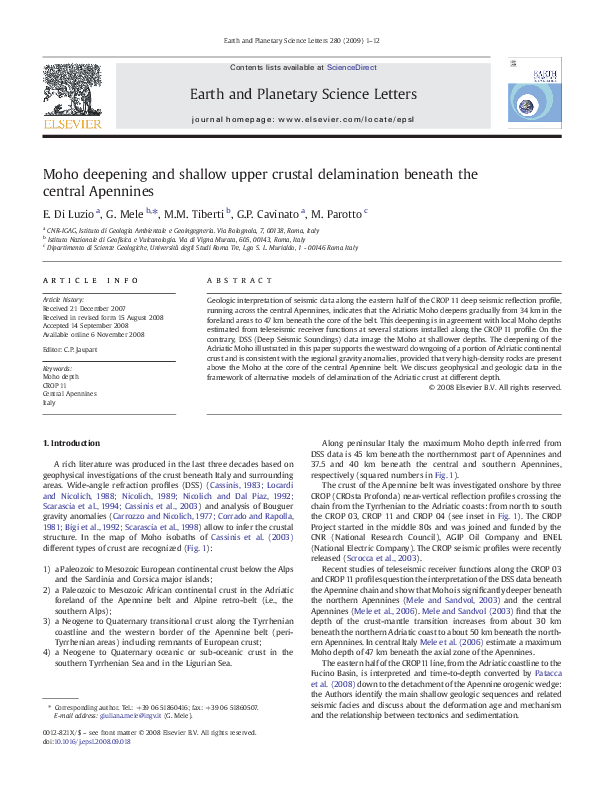 (PDF) Moho deepening and shallow upper crustal delamination beneath the ...