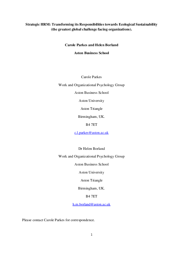 (PDF) Work and Organizational Psychology Group