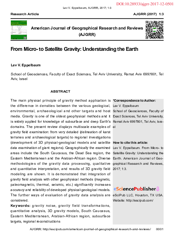 Pdf From Micro To Satellite Gravity Understanding The Earth