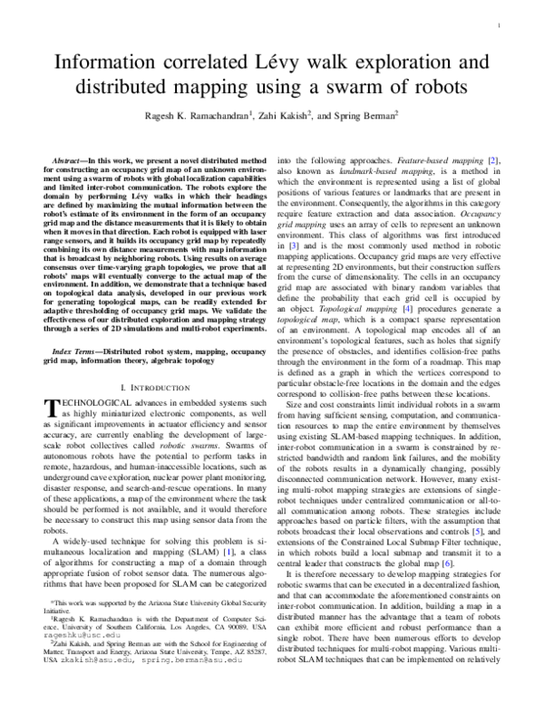 (PDF) Information Correlated Lévy Walk Exploration and Distributed Mapping Using a Swarm of Robots