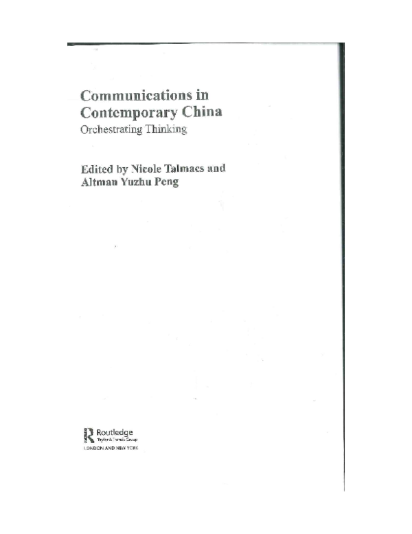 (PDF) The discursive battle over public participation in China