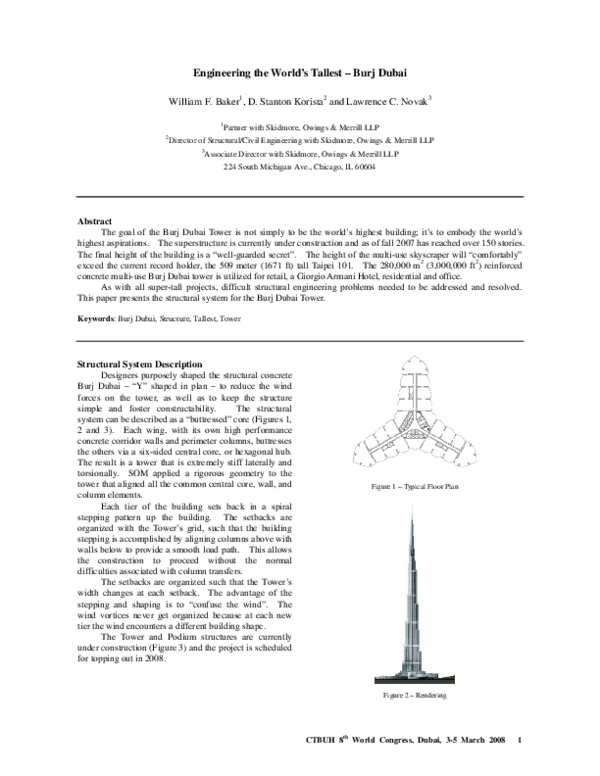 (PDF) Burj Dubai: engineering the world's tallest building