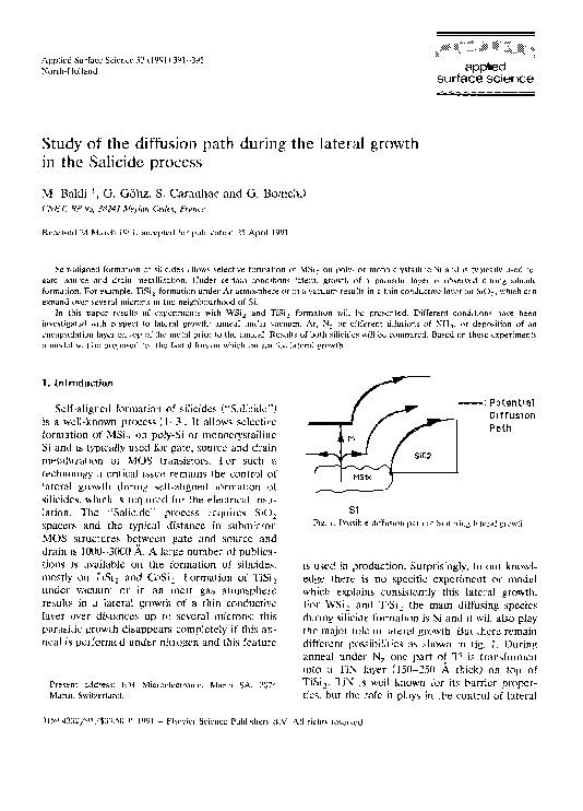 (PDF) Study of the diffusion path during the lateral growth in the ...