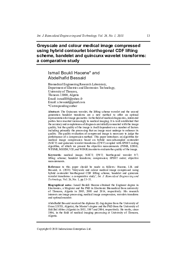(PDF) Greyscale and colour medical image compressed using hybrid ...