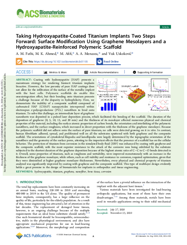 (PDF) Taking Hydroxyapatite-Coated Titanium Implants Two Steps Forward ...