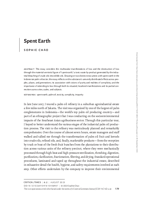 (PDF) Spent Earth