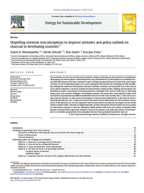 (PDF) Dispelling common misconceptions to improve attitudes and policy outlook on charcoal in ...
