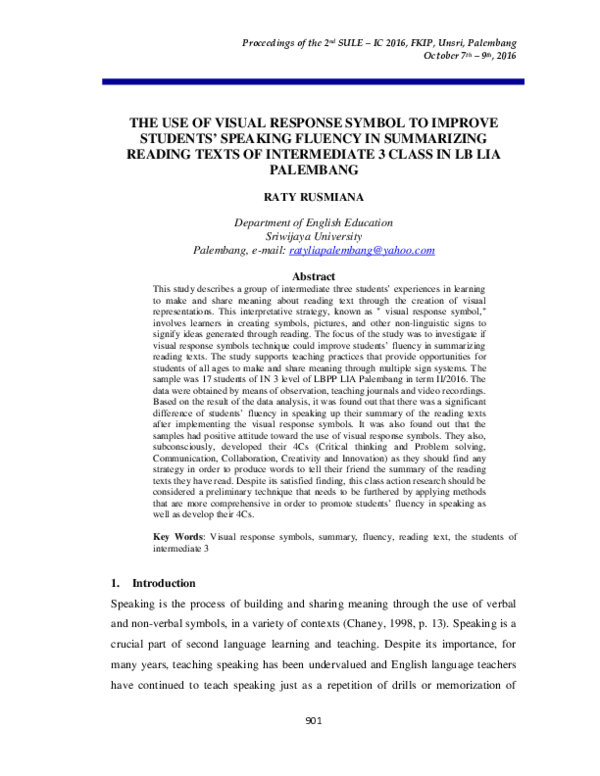 (PDF) The Use of Visual Response Symbol to Improve Students’ Speaking ...