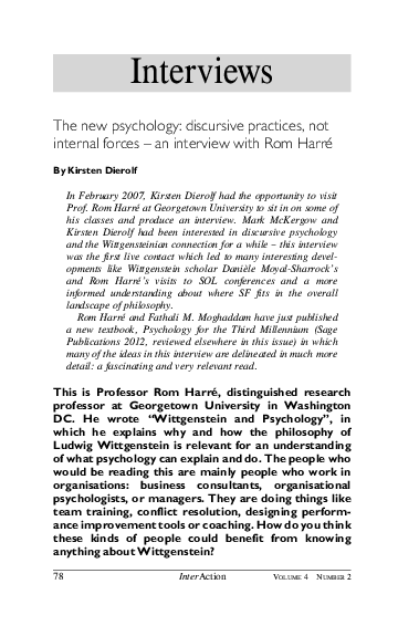 (PDF) The new psychology: discursive practices, not internal forces -an ...