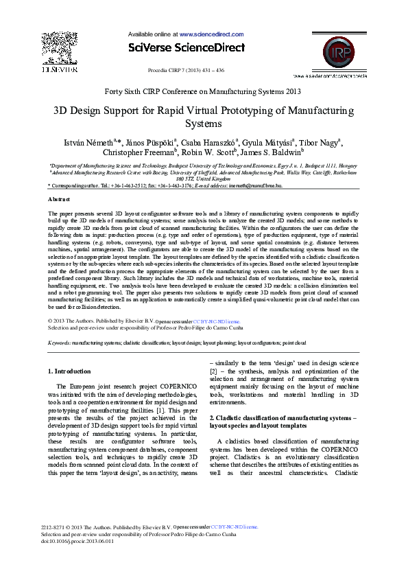(PDF) 3D Design Support for Rapid Virtual Prototyping of Manufacturing ...