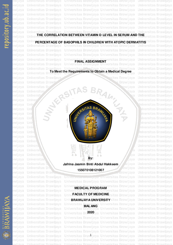 (PDF) The correlation between the vitamin D level in serum and the ...