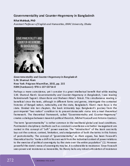 (PDF) Governmentality and Counter-Hegemony in Bangladesh