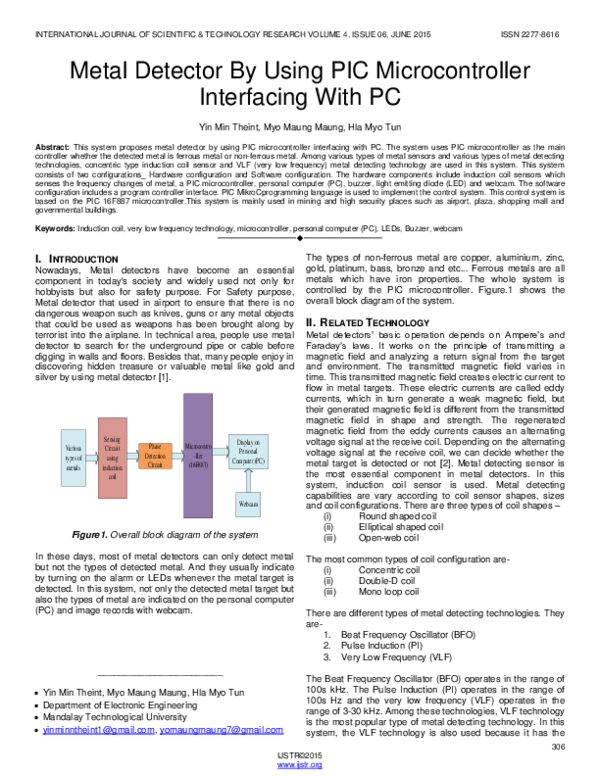 (PDF) Metal Detector By Using PIC Microcontroller Interfacing With PC