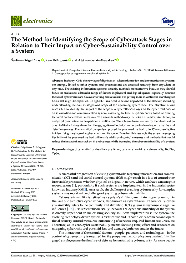 (PDF) The Method for Identifying the Scope of Cyberattack Stages in Relation to Their Impact on ...