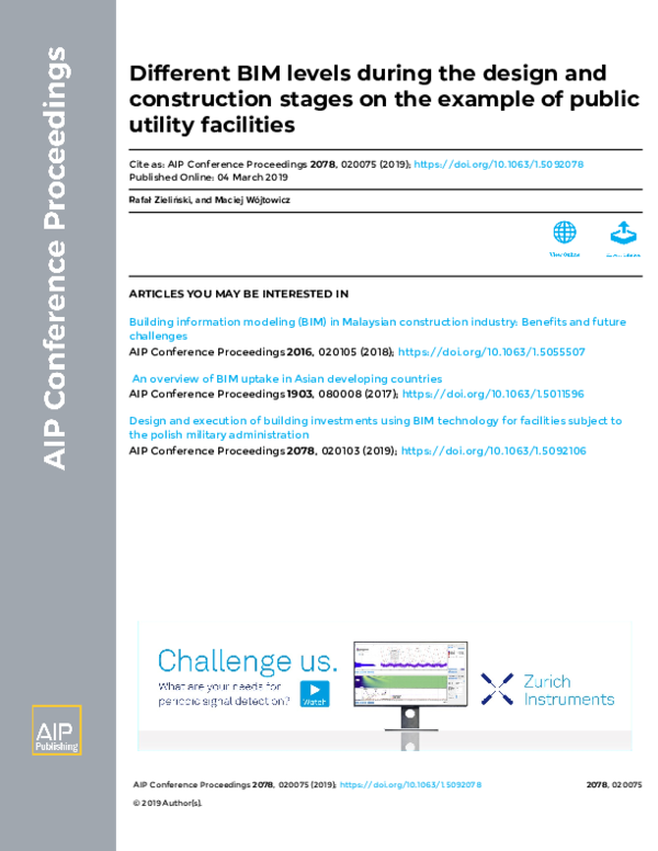 (PDF) Different BIM levels during the design and construction stages on ...