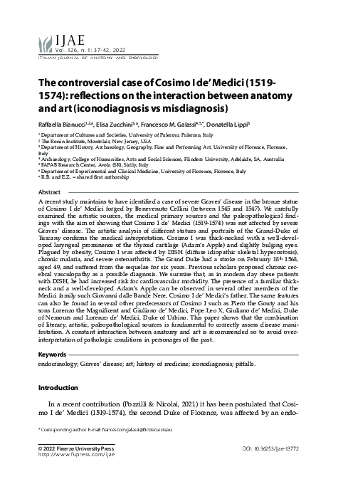 (PDF) The controversial case of Cosimo I de’ Medici (1519-1574 ...