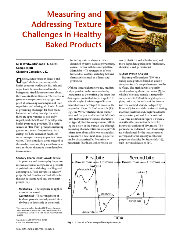 (PDF) Measuring and addressing texture challenges in healthy baked ...