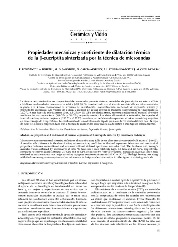 (PDF) Mechanical properties and coefficient of thermal expansion of ...