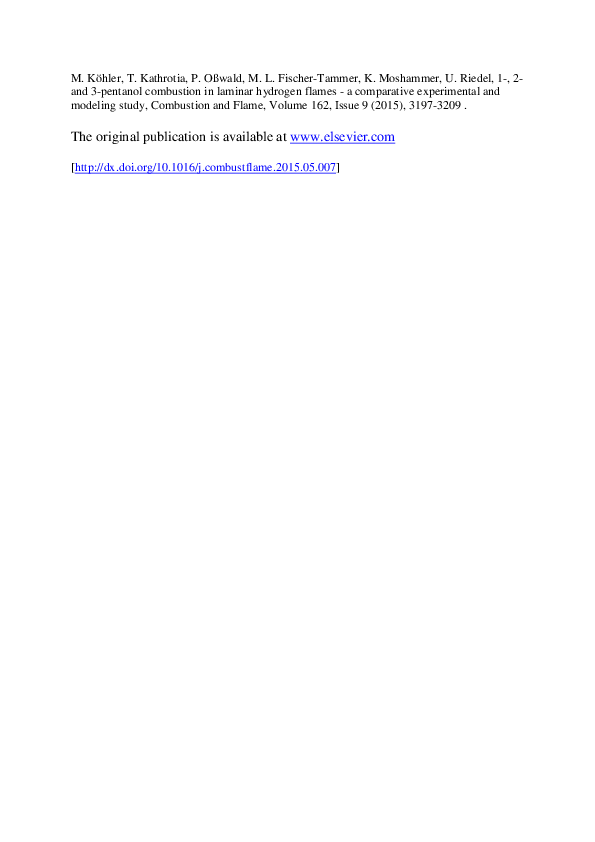 (PDF) 1-, 2- and 3-Pentanol combustion in laminar hydrogen flames – A ...