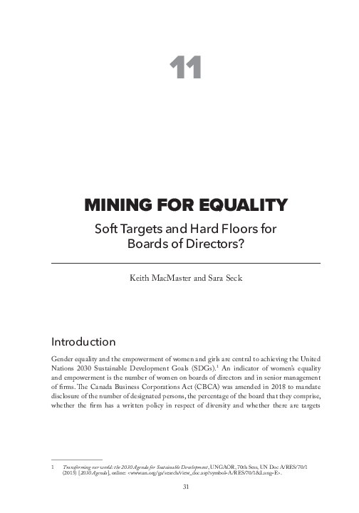 (PDF) Mining For Equality: Soft Targets and Hard Floors for Boards of ...