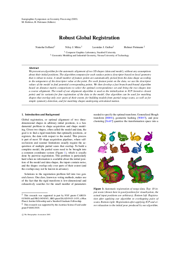 (PDF) Robust global registration